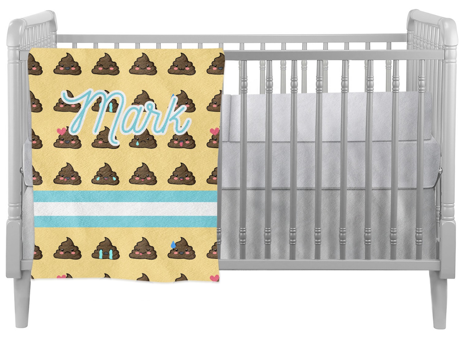 Poop Emoji Crib Comforter / Quilt (Personalized) - YouCustomizeIt