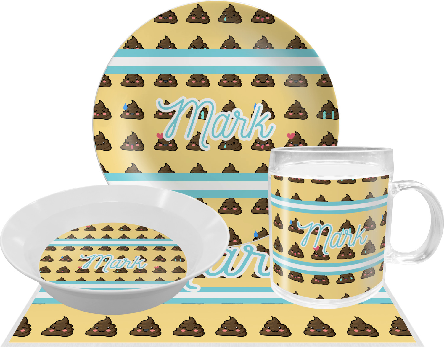 Poop Emoji Melamine Bowl (Personalized) - YouCustomizeIt