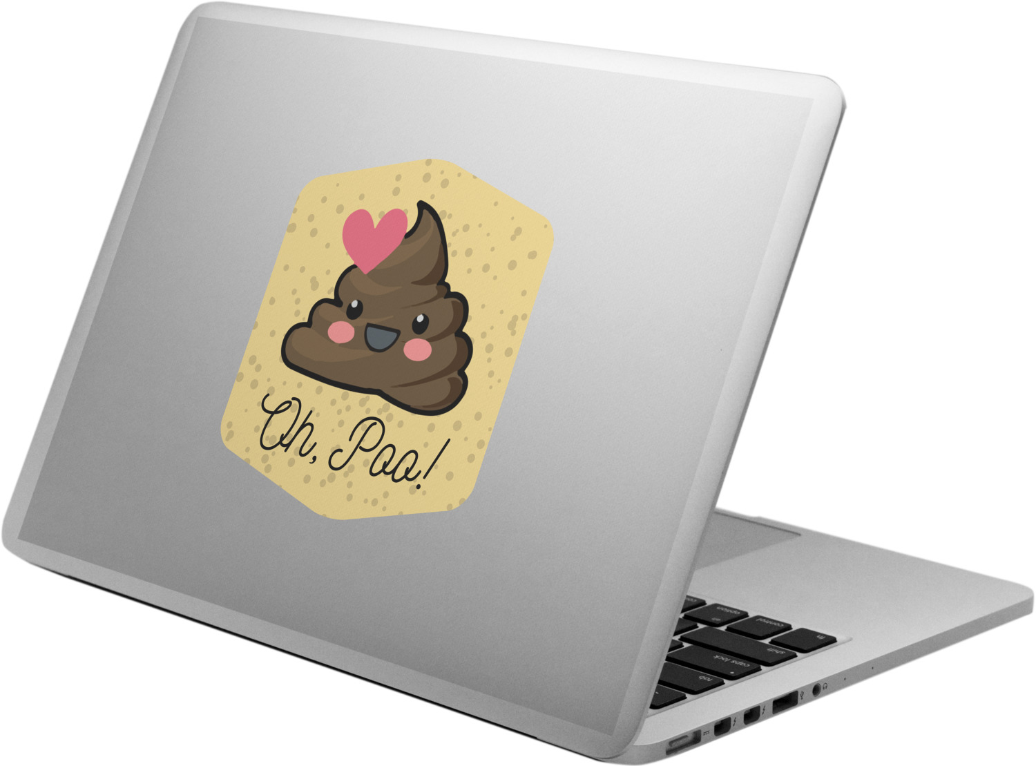 Custom Poop Emoji Laptop Decal (Personalized) | YouCustomizeIt