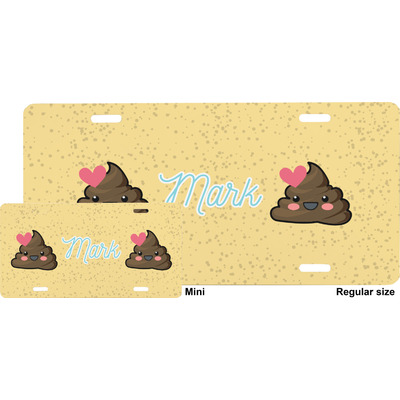 Poop Emoji Front License Plate (Personalized) - YouCustomizeIt