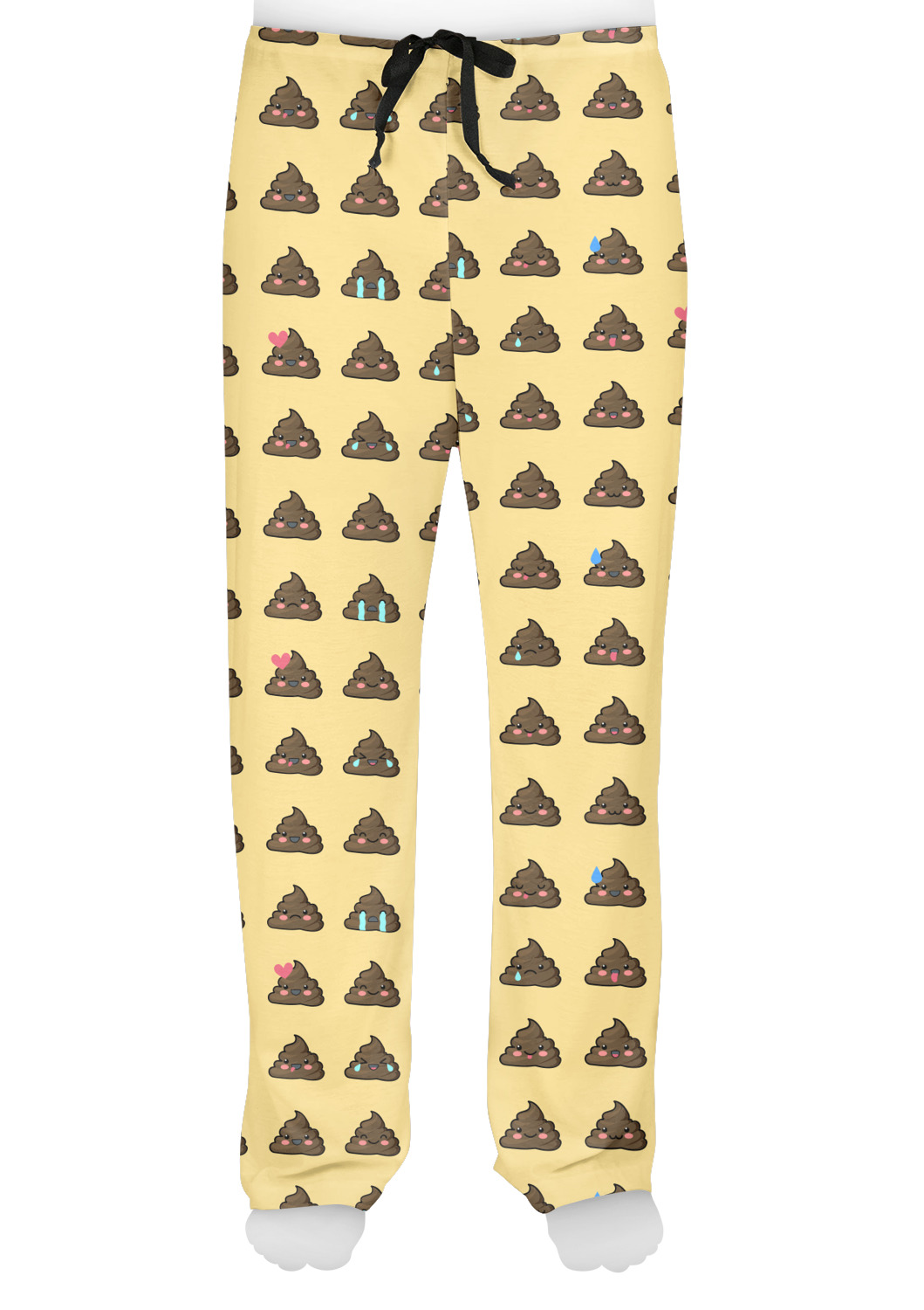 Poop Emoji Mens Pajama Pants - L (Personalized) - YouCustomizeIt
