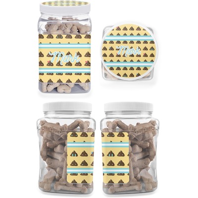 Poop Emoji Dog Treat Jar (Personalized) - YouCustomizeIt