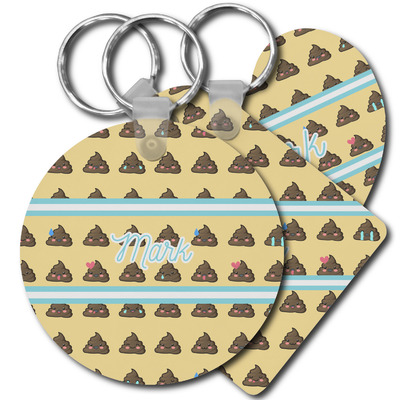 Poop Emoji Plastic Keychain (Personalized) - YouCustomizeIt