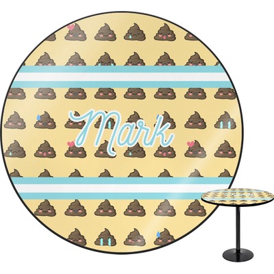 Custom Poop Emoji Round Table (Personalized) | YouCustomizeIt