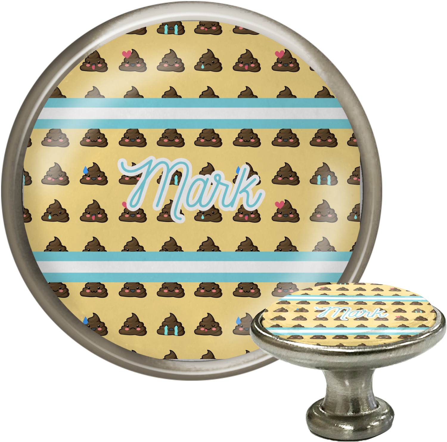Custom Poop Emoji Cabinet Knob (Personalized) | YouCustomizeIt