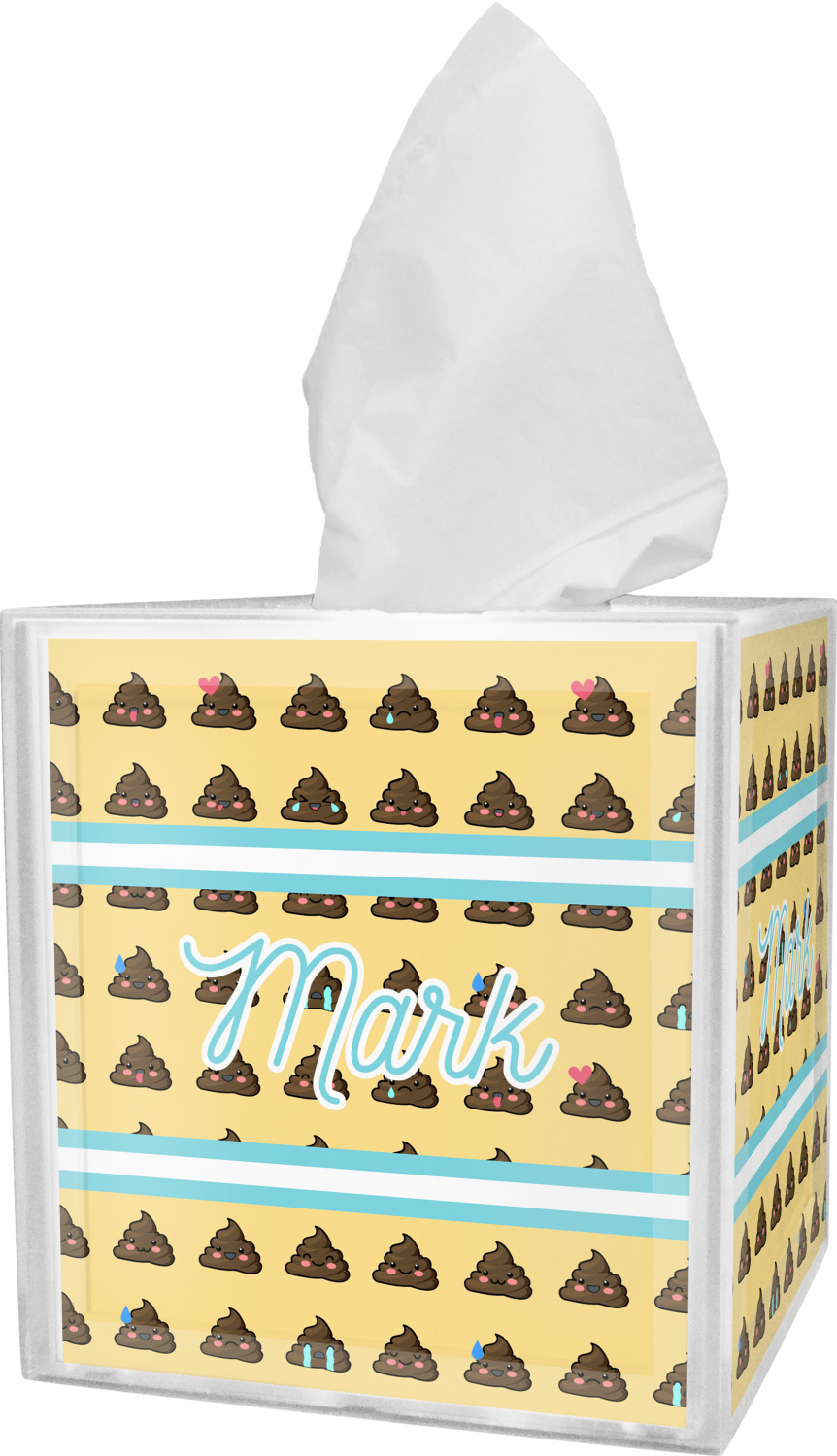 Poop Emoji Tissue Box Cover (Personalized) - YouCustomizeIt