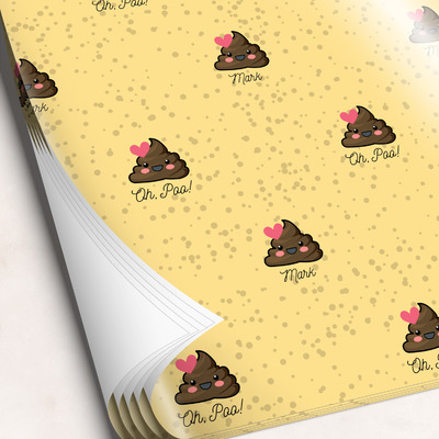 Poop Emoji Wrapping Paper (Personalized) - YouCustomizeIt