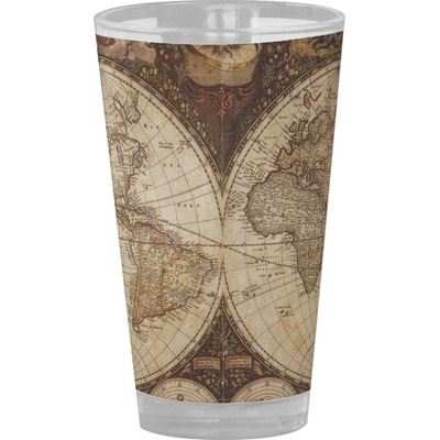 Custom Vintage World Map Pint Glass - Full Color | YouCustomizeIt