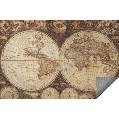 Vintage World Map Indoor / Outdoor Rug - YouCustomizeIt
