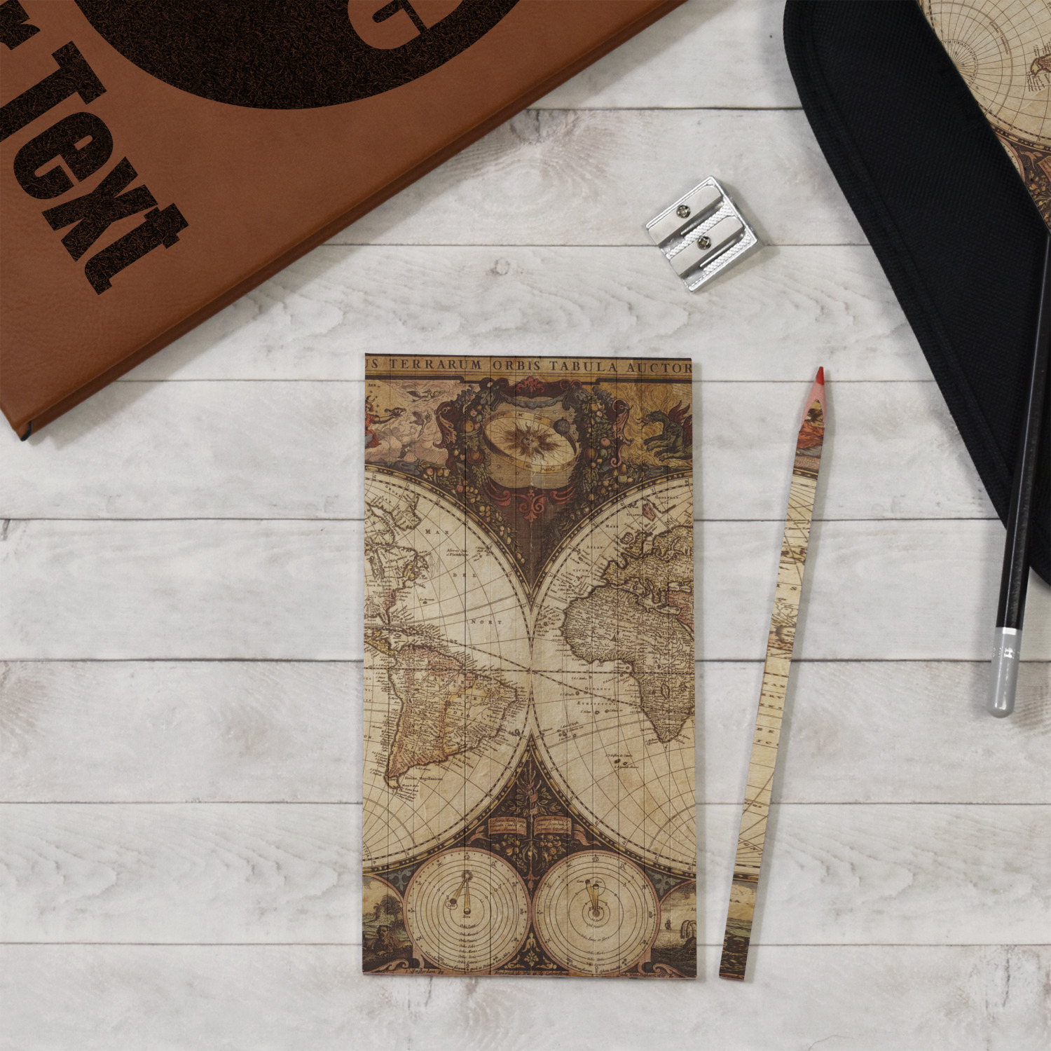 Custom Vintage World Map Colored Pencils | YouCustomizeIt