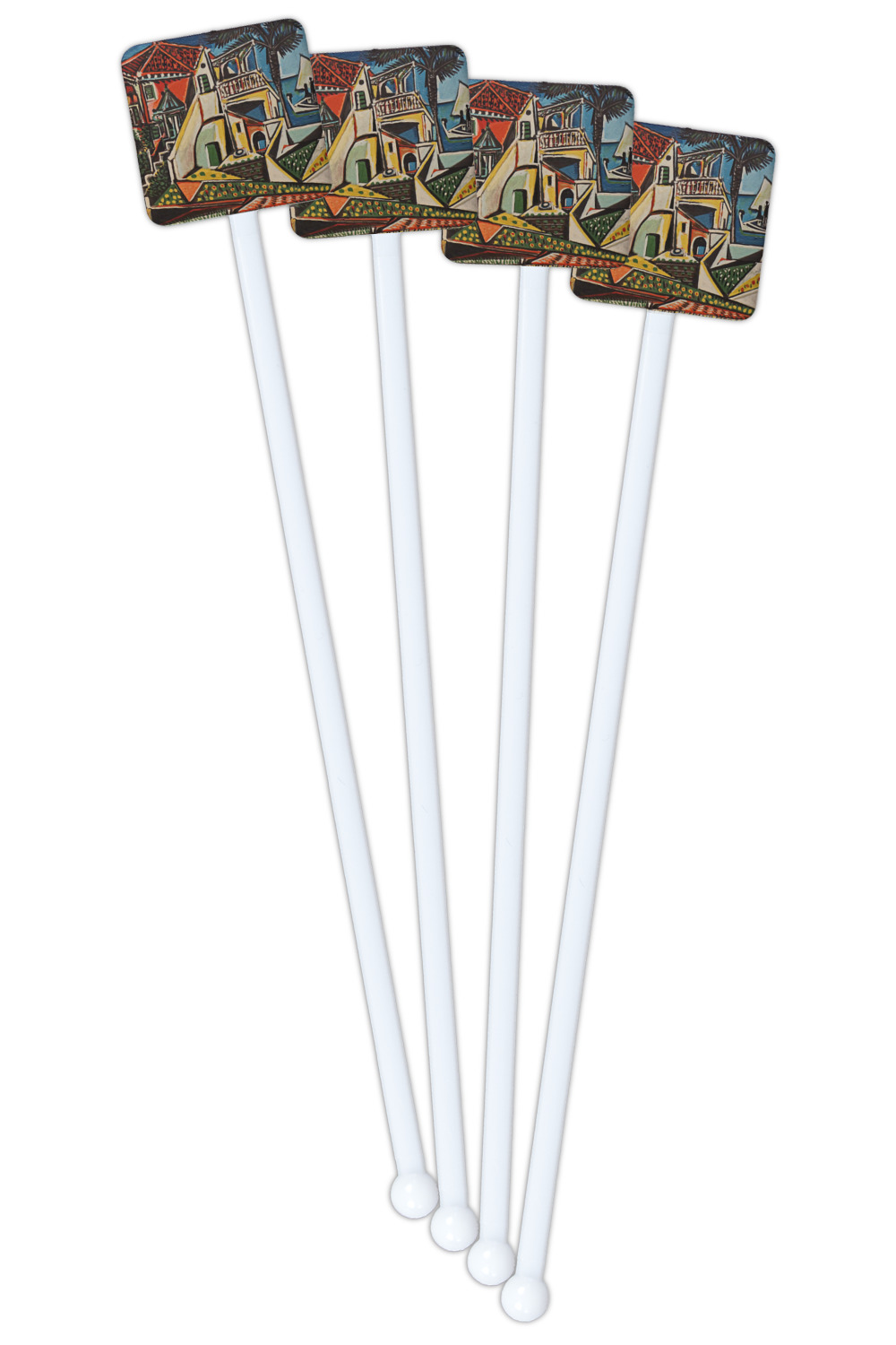 Mediterranean Landscape by Pablo Picasso Square Plastic Stir Sticks ...
