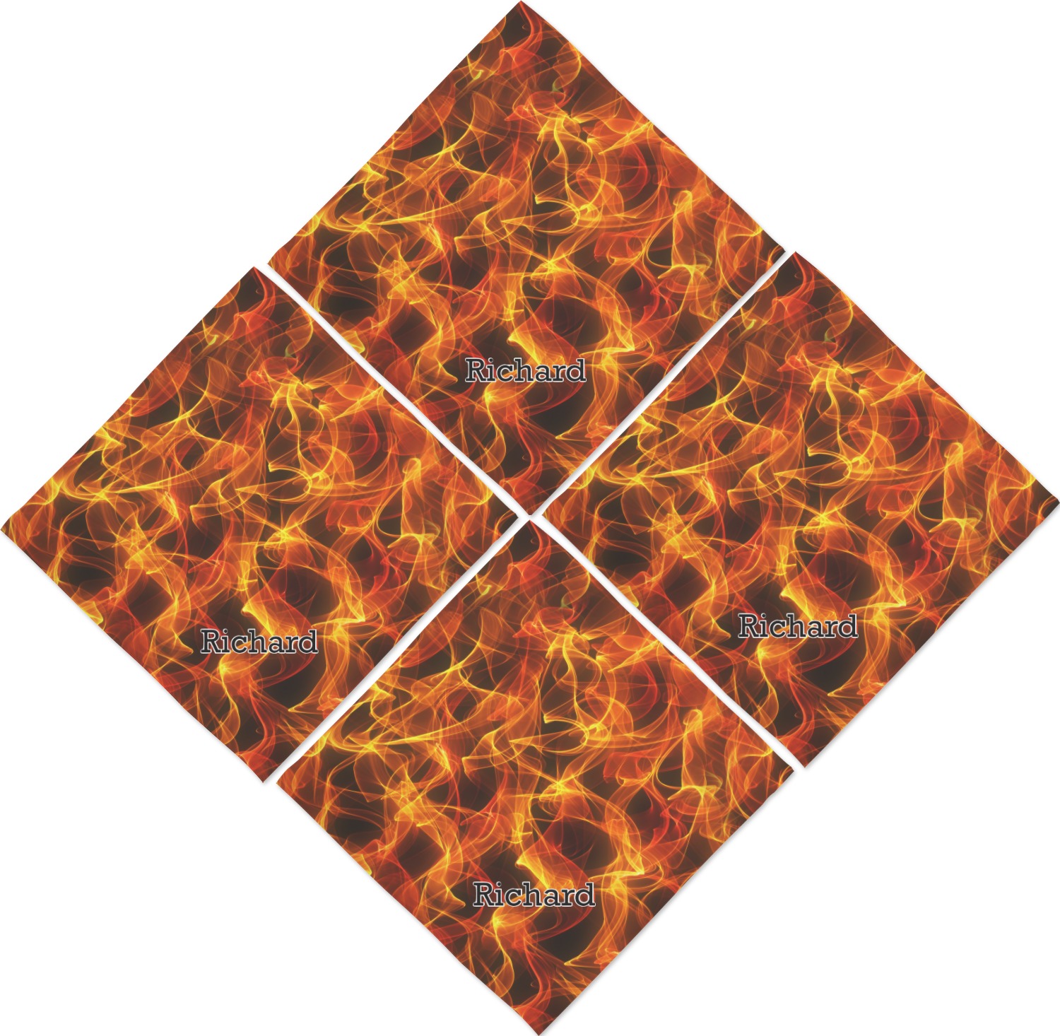 Fire Cloth Napkins (Set of 4) (Personalized) - YouCustomizeIt