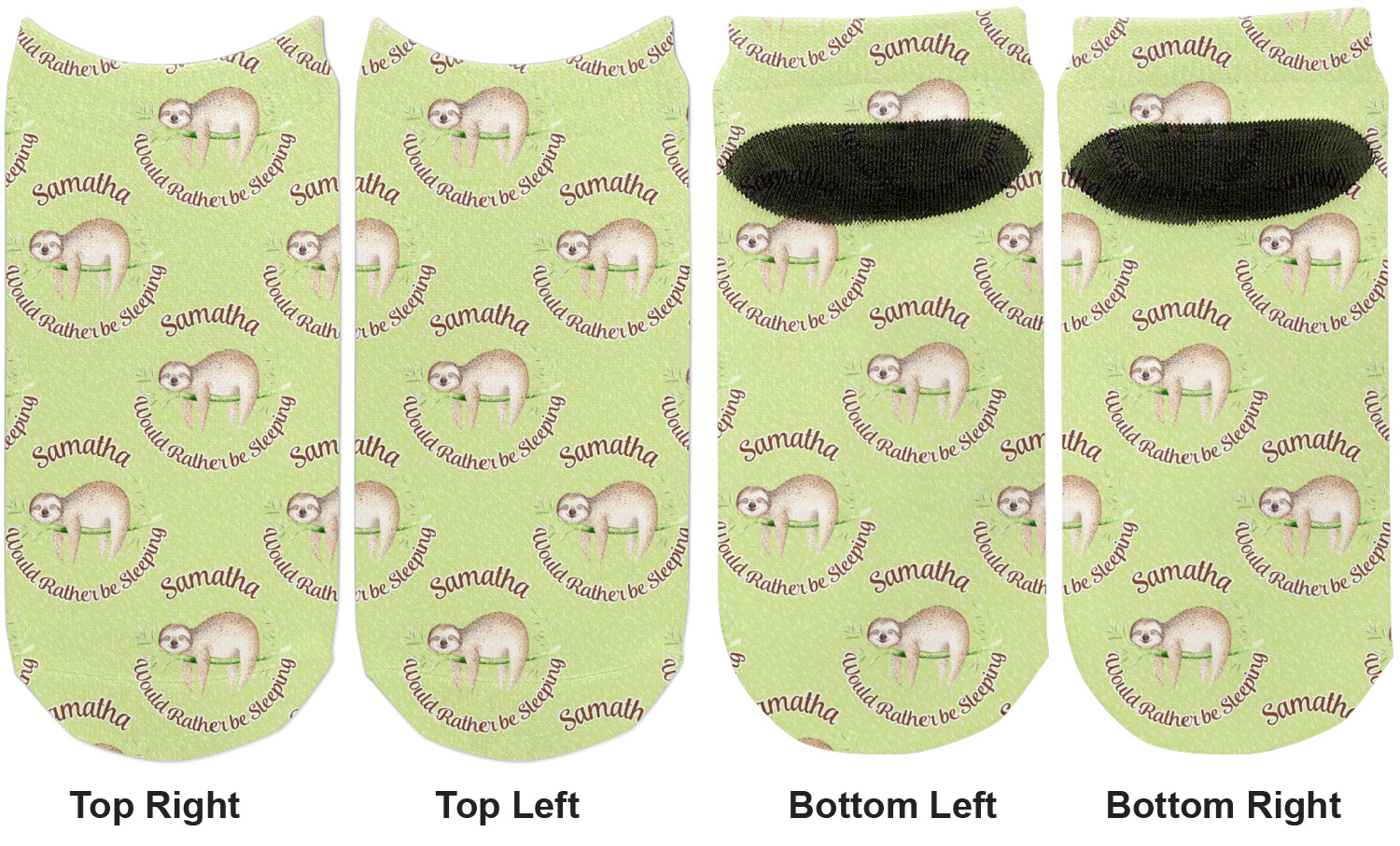 Custom Sloth Adult Ankle Socks (Personalized) | YouCustomizeIt