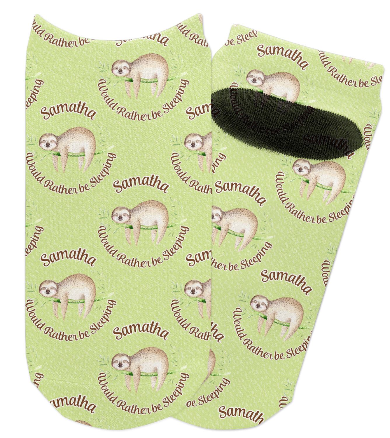 Custom Sloth Adult Ankle Socks (Personalized) | YouCustomizeIt