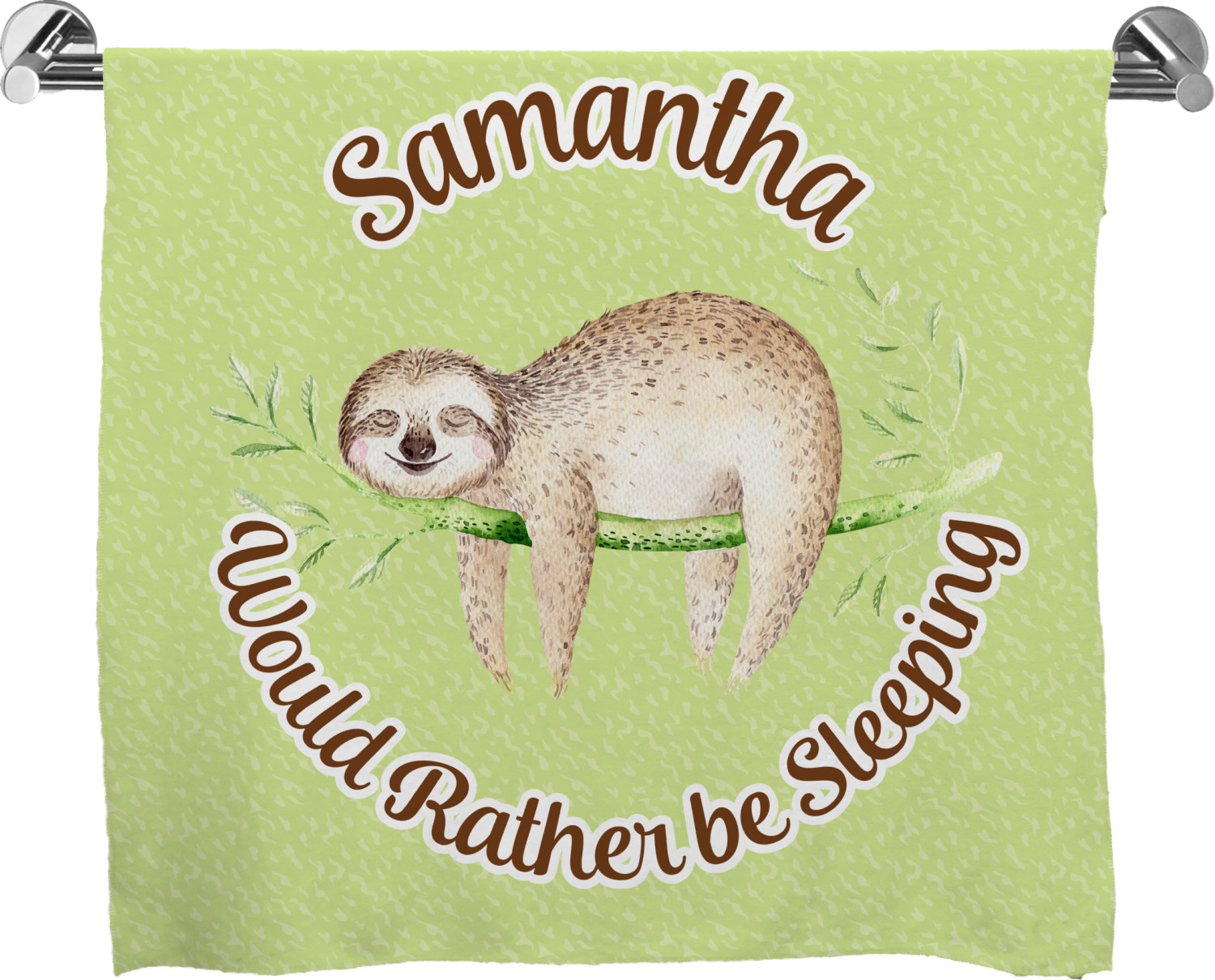 Custom Sloth Bath Towel (Personalized) | YouCustomizeIt