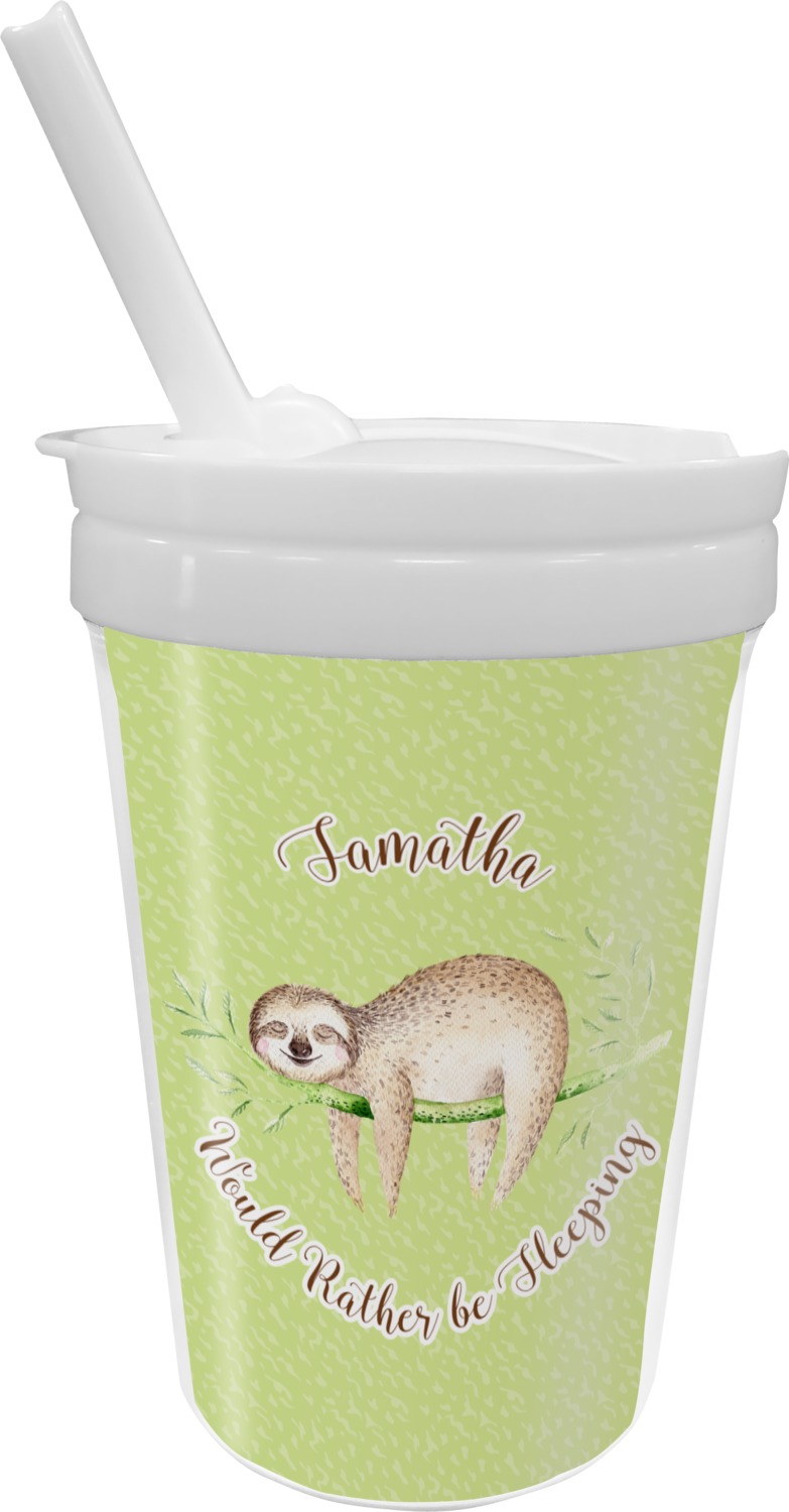 Sloth Sippy Cup with Straw (Personalized) - YouCustomizeIt