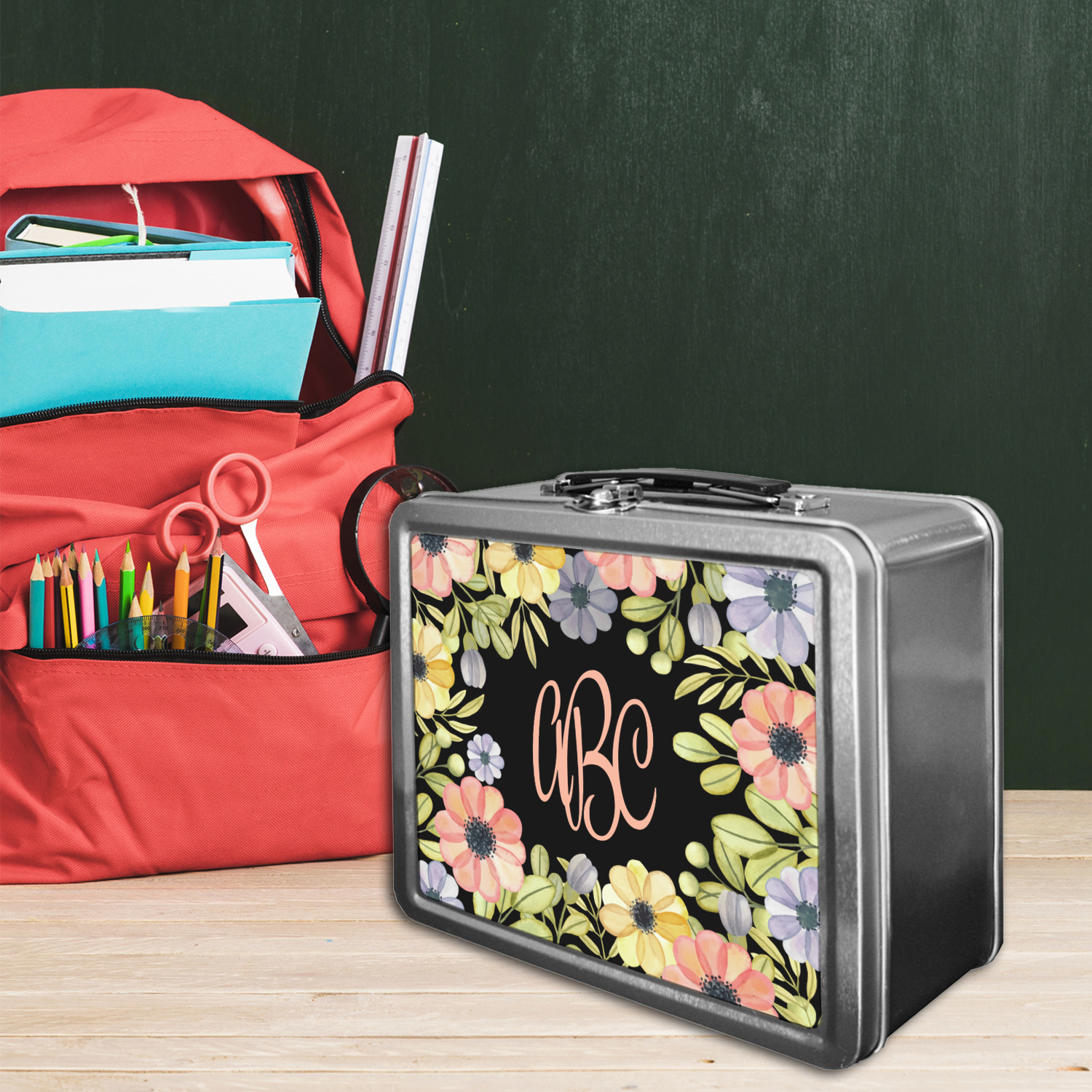 Custom Boho Floral Lunch Box (Personalized) | YouCustomizeIt