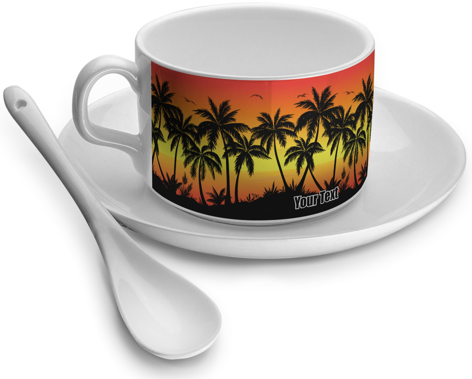 Tropical Sunset Tea Cup - Single (Personalized) - YouCustomizeIt