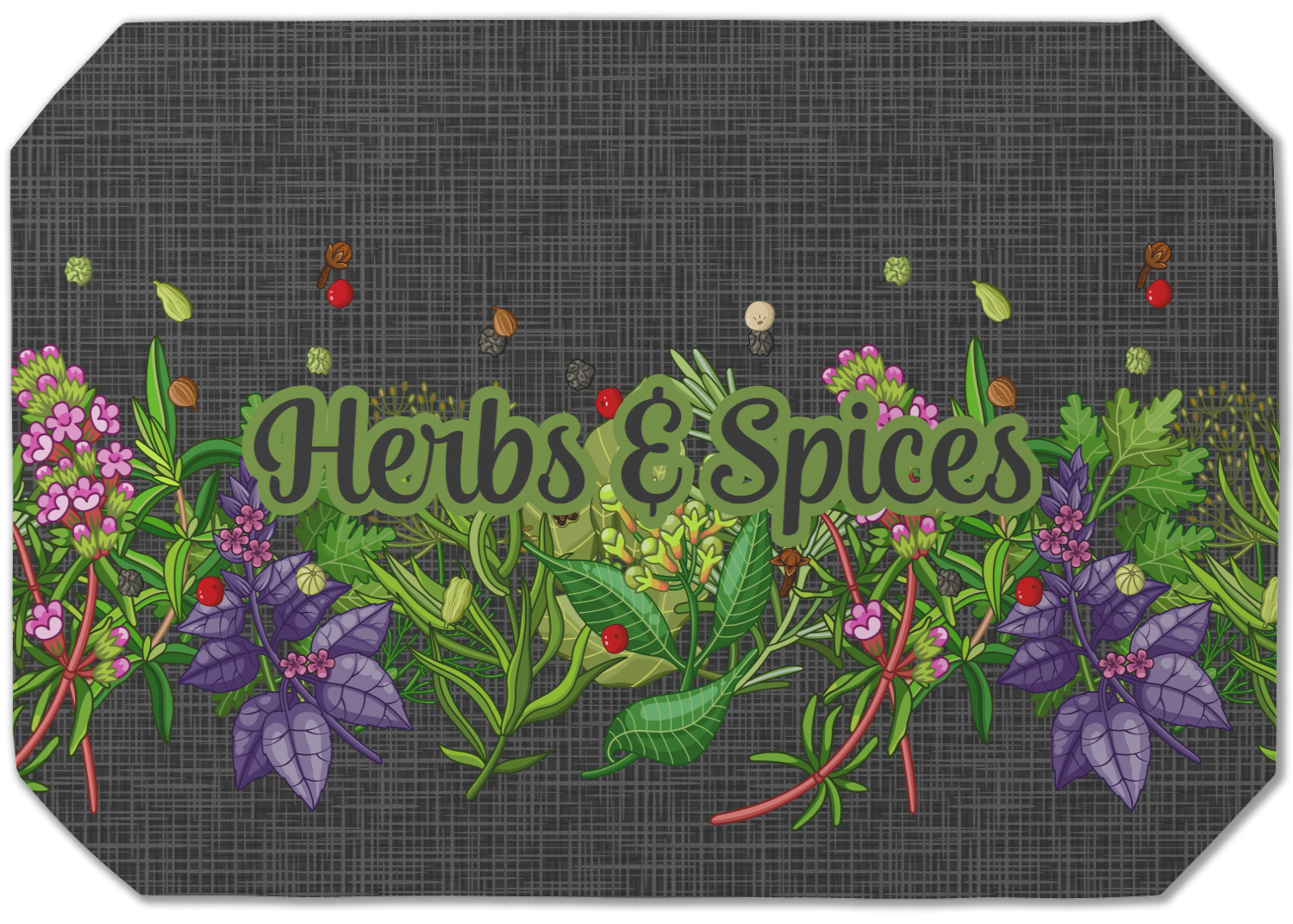Custom Herbs & Spices Dining Table Mat - Octagon | YouCustomizeIt