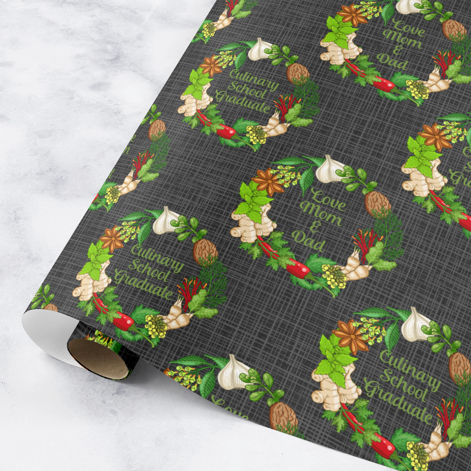 Herbs & Spices Wrapping Paper (Personalized) - YouCustomizeIt