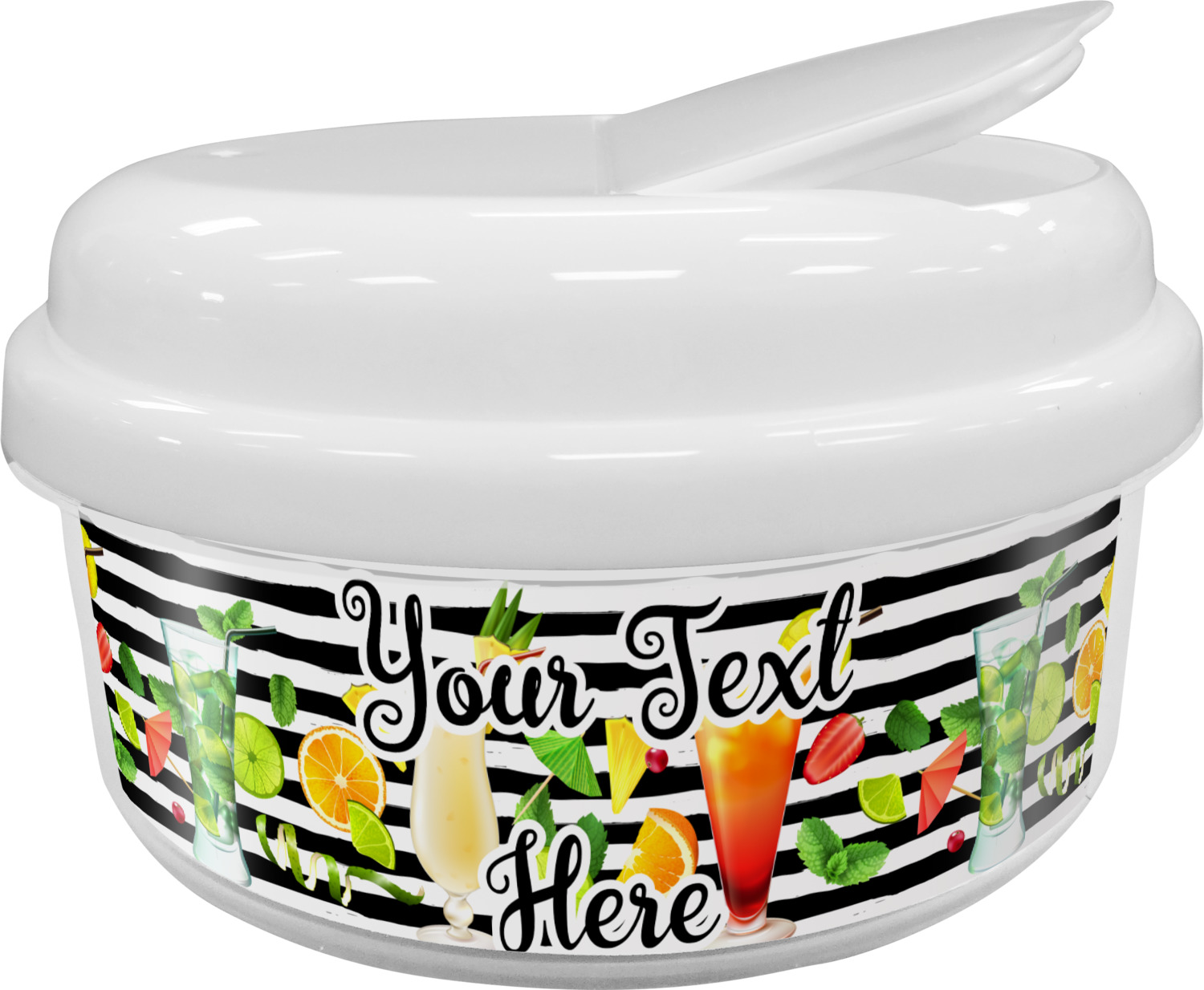Cocktails Snack Container (Personalized) - YouCustomizeIt