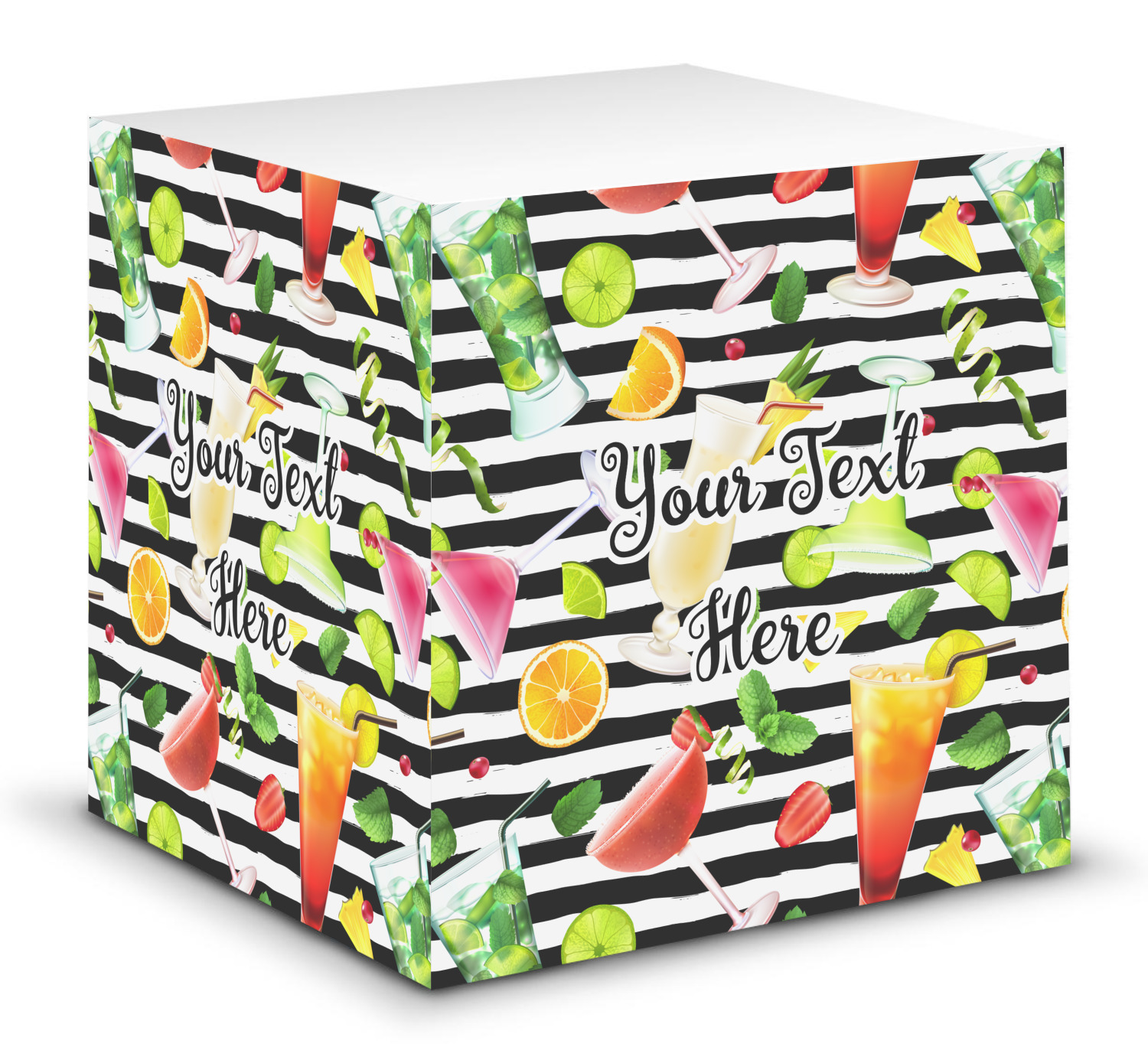 Cocktails Sticky Note Cube (Personalized) - YouCustomizeIt