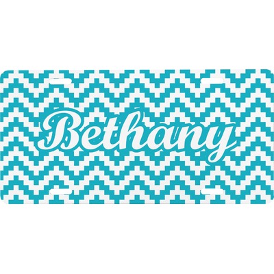 Custom Pixelated Chevron Front License Plate (Personalized ...