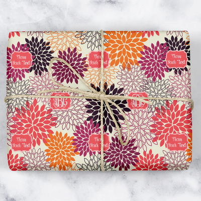 Custom Mums Flower Wrapping Paper (Personalized) | YouCustomizeIt