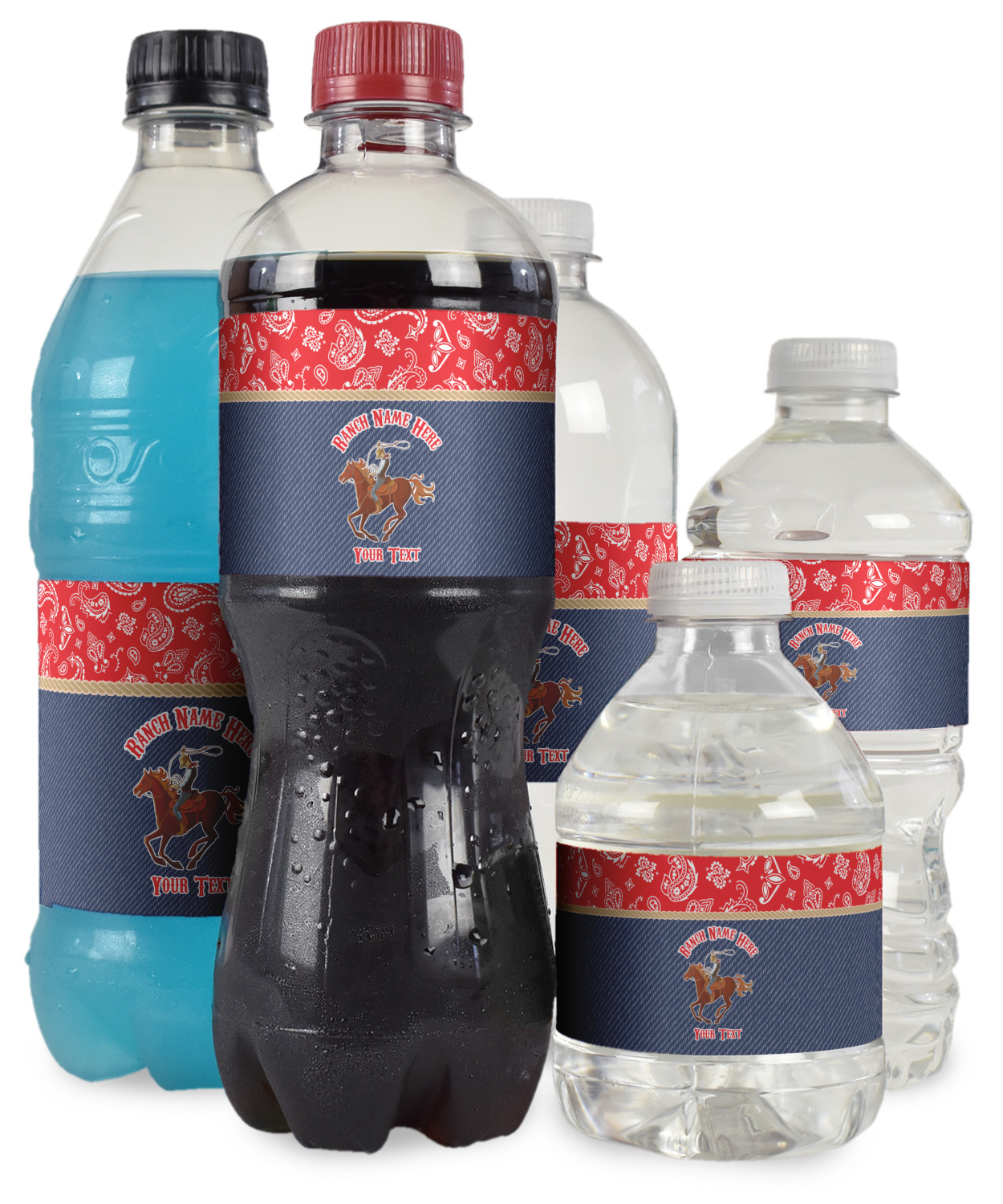Custom Western Ranch Water Bottle Labels - Custom Sized (Personalized ...