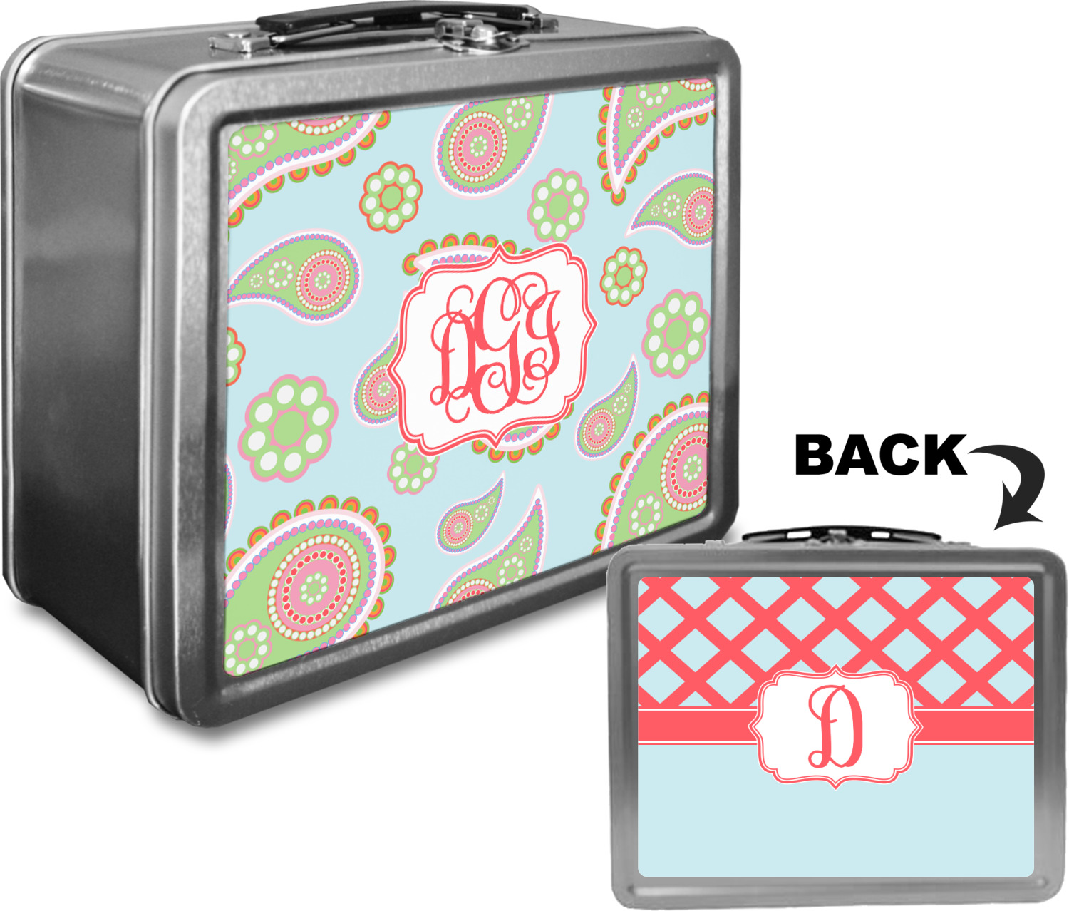 Blue Paisley Lunch Box (Personalized) - YouCustomizeIt