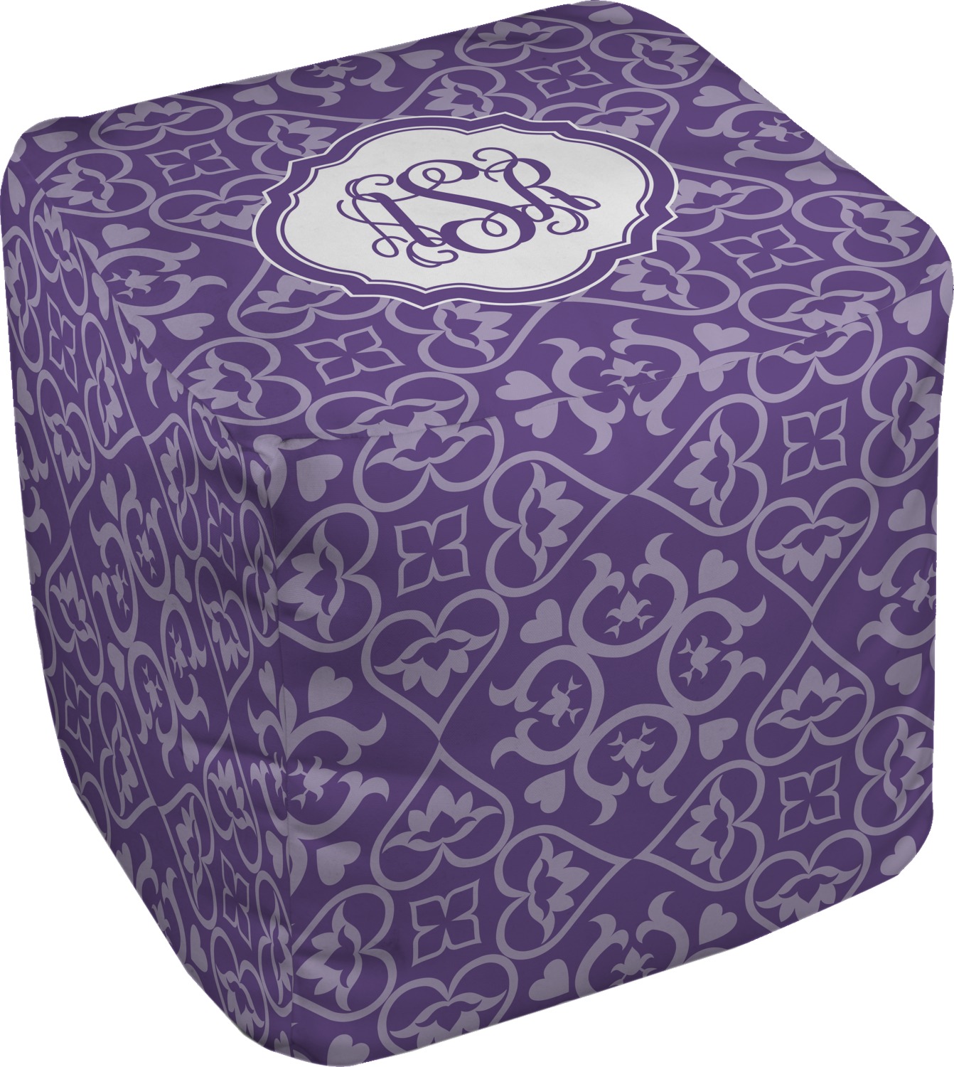 Custom Lotus Flower Cube Pouf Ottoman (Personalized) | YouCustomizeIt