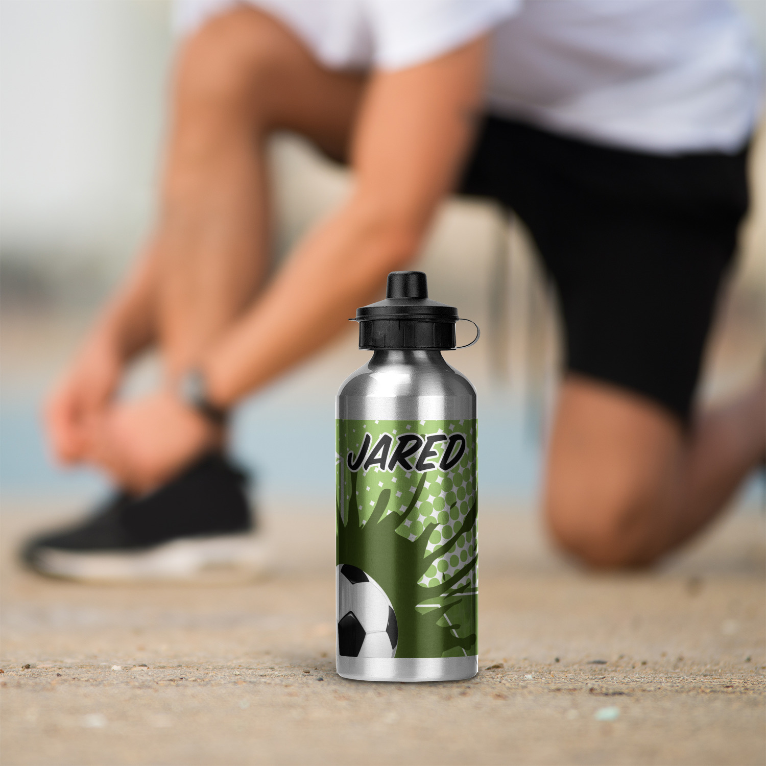 Soccer Water Bottle - Aluminum - 20 oz (Personalized) - YouCustomizeIt