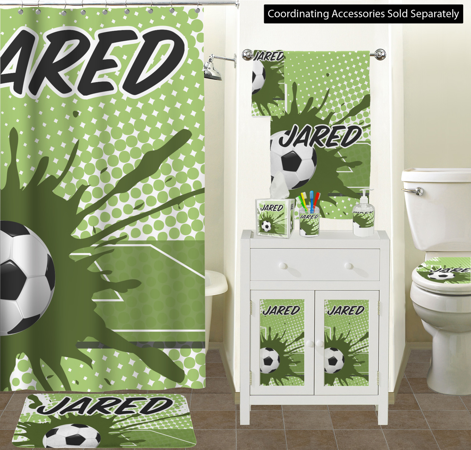 Soccer Bath Towel (Personalized) - YouCustomizeIt