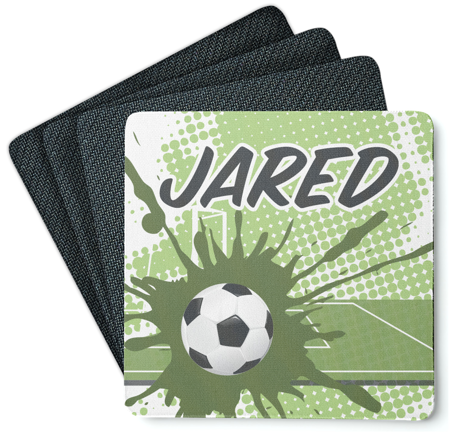Custom Soccer Rubber Backed Coaster (Personalized) | YouCustomizeIt