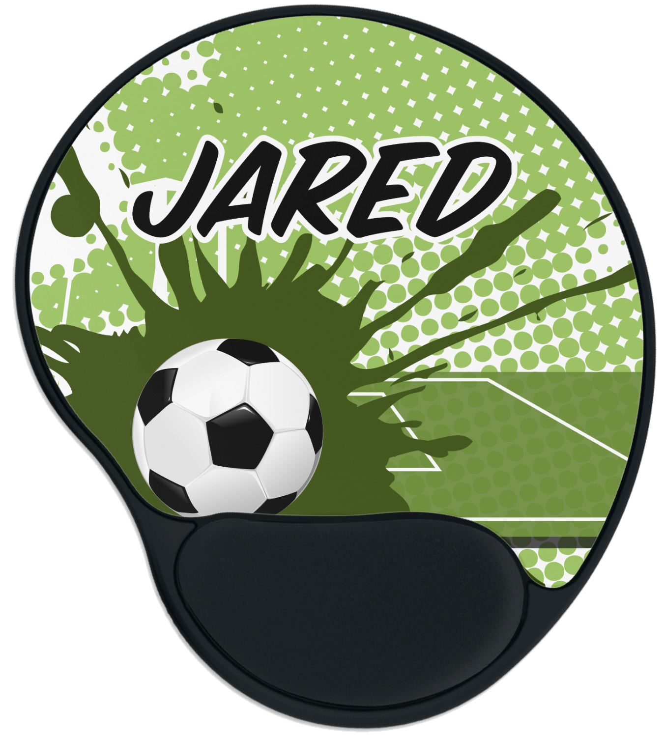 Custom Soccer Mouse Pad with Wrist Support | YouCustomizeIt