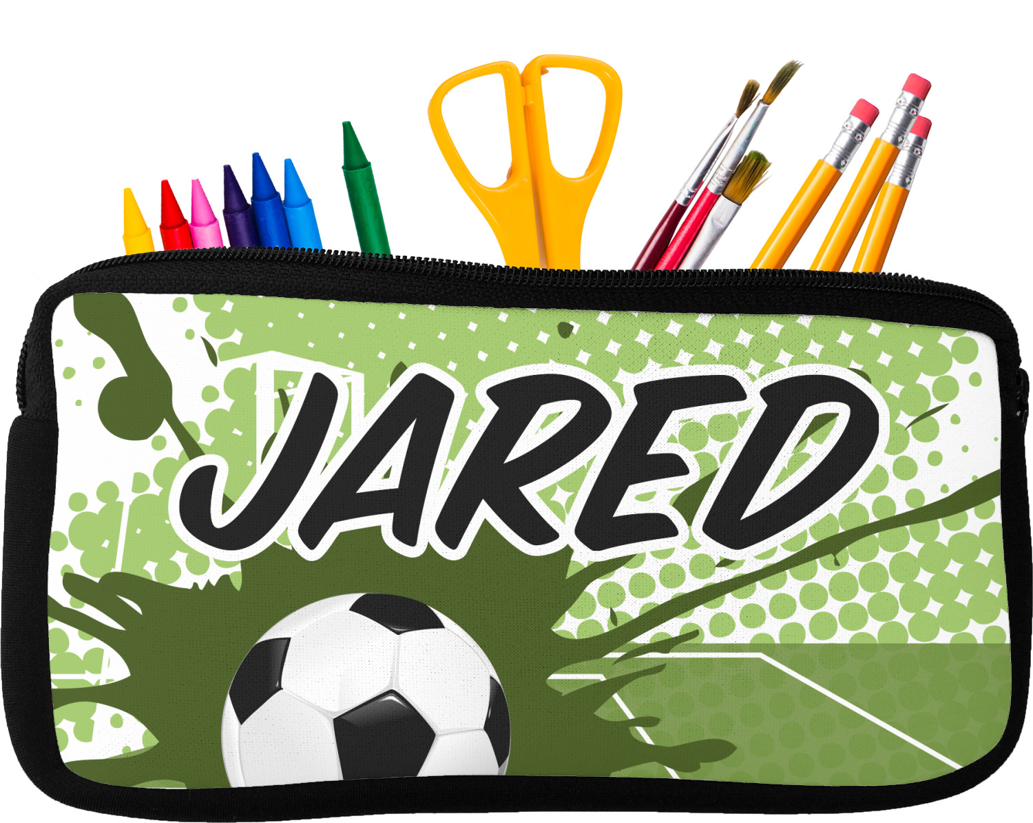 Custom Soccer Neoprene Pencil Case (Personalized) | YouCustomizeIt