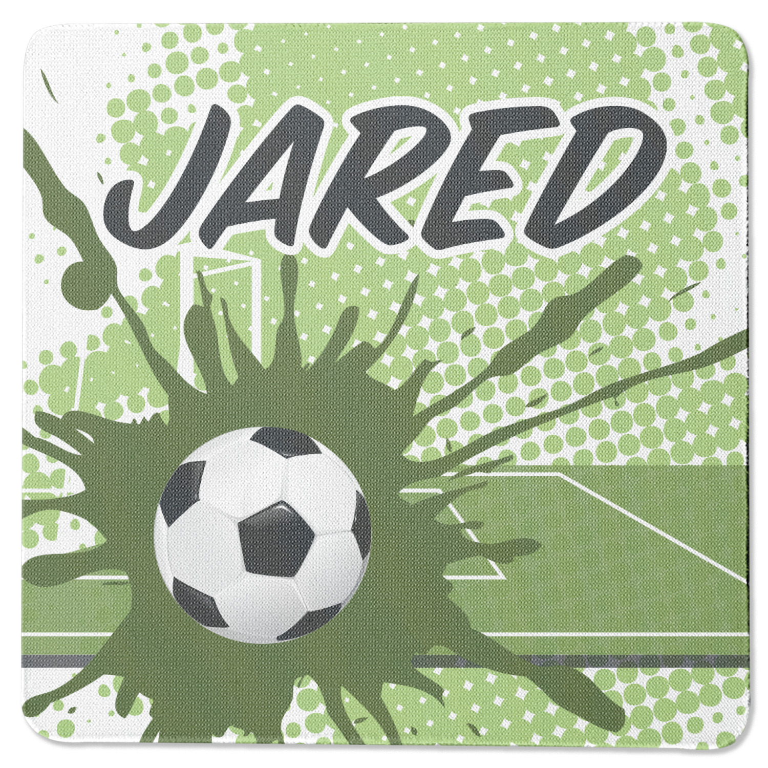 Custom Soccer Rubber Backed Coaster (Personalized) | YouCustomizeIt