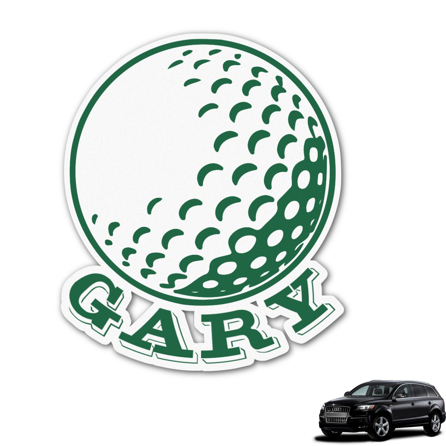 Golf Graphic Car Decal (Personalized) - YouCustomizeIt
