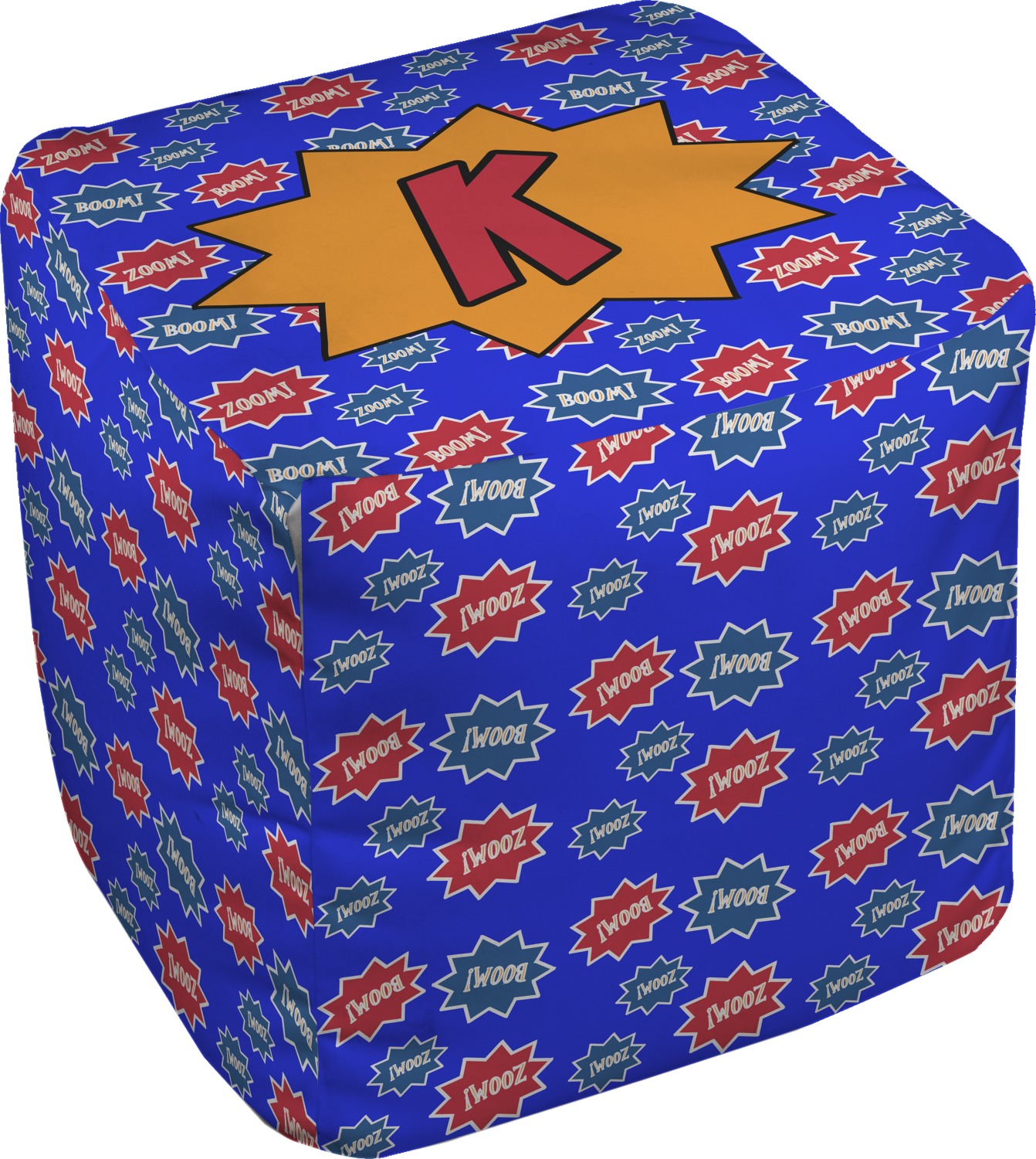 Custom Superhero Cube Pouf Ottoman (Personalized) | YouCustomizeIt