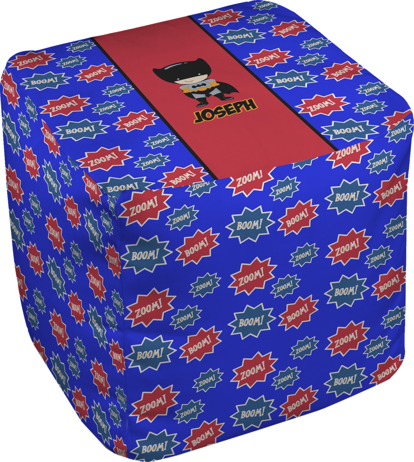 Custom Superhero Cube Pouf Ottoman (Personalized) | YouCustomizeIt