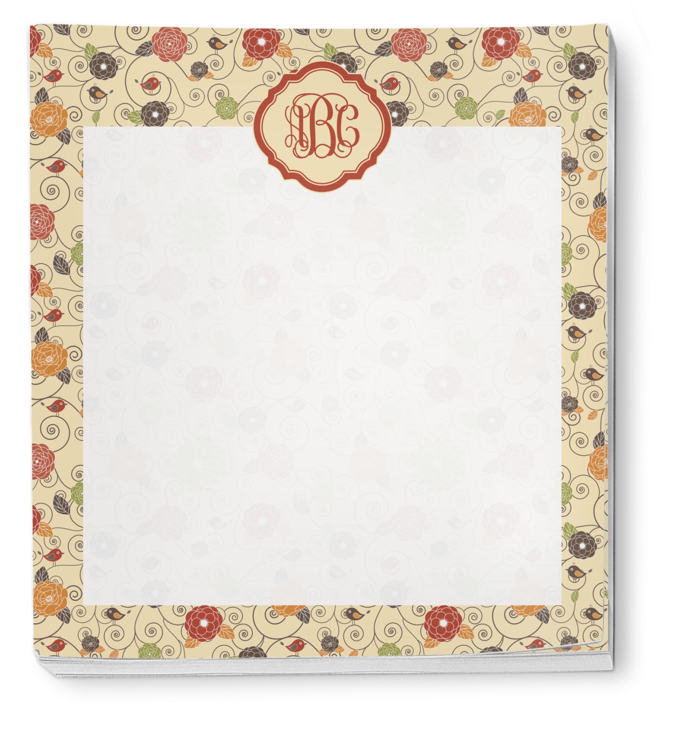Custom Fall Flowers Notepad (Personalized) | YouCustomizeIt