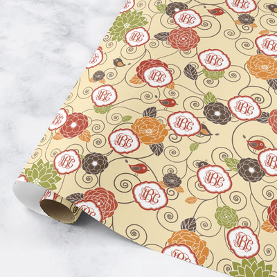 Fall Flowers Wrapping Paper (Personalized) - YouCustomizeIt