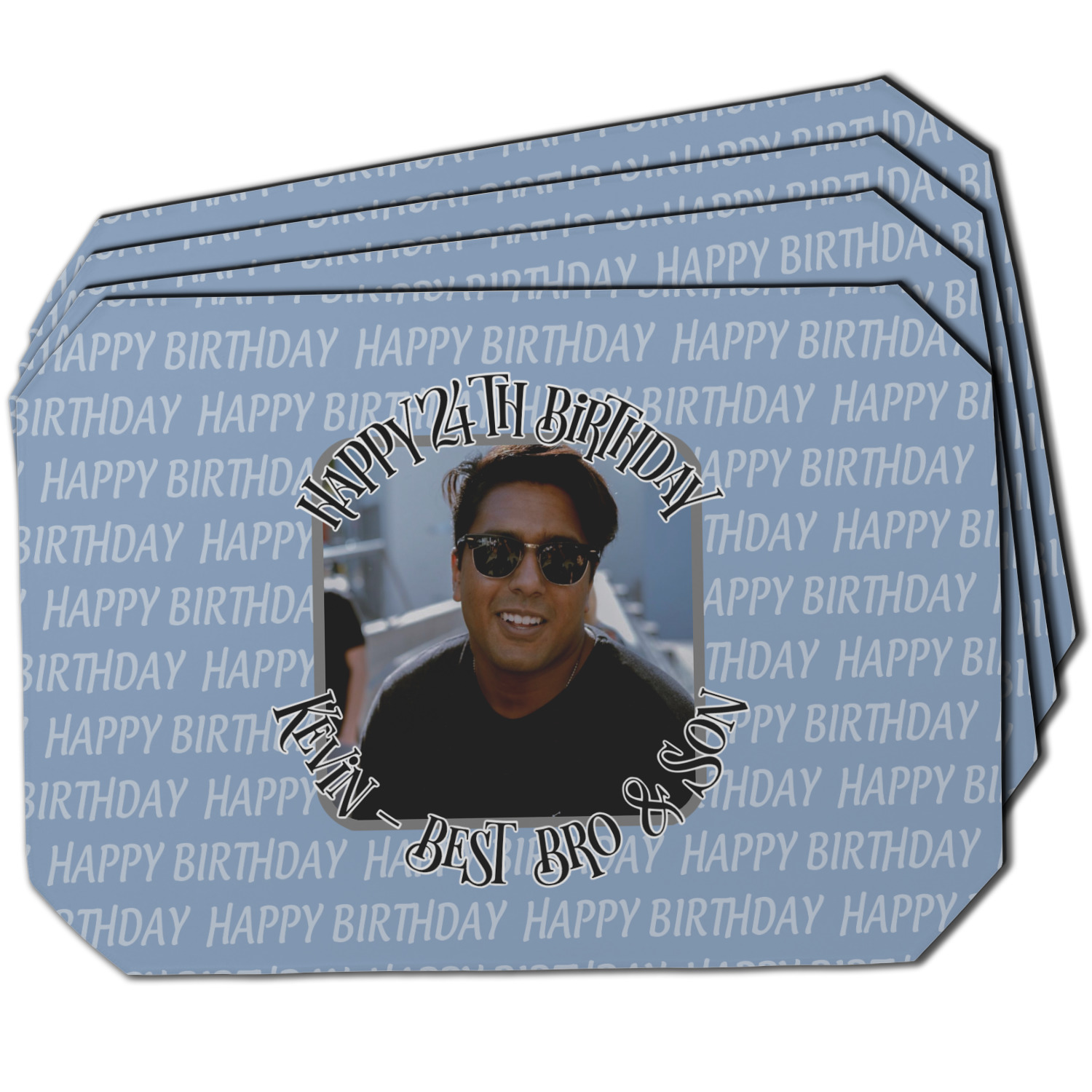 Custom Photo Birthday Dining Table Mat - Octagon | YouCustomizeIt
