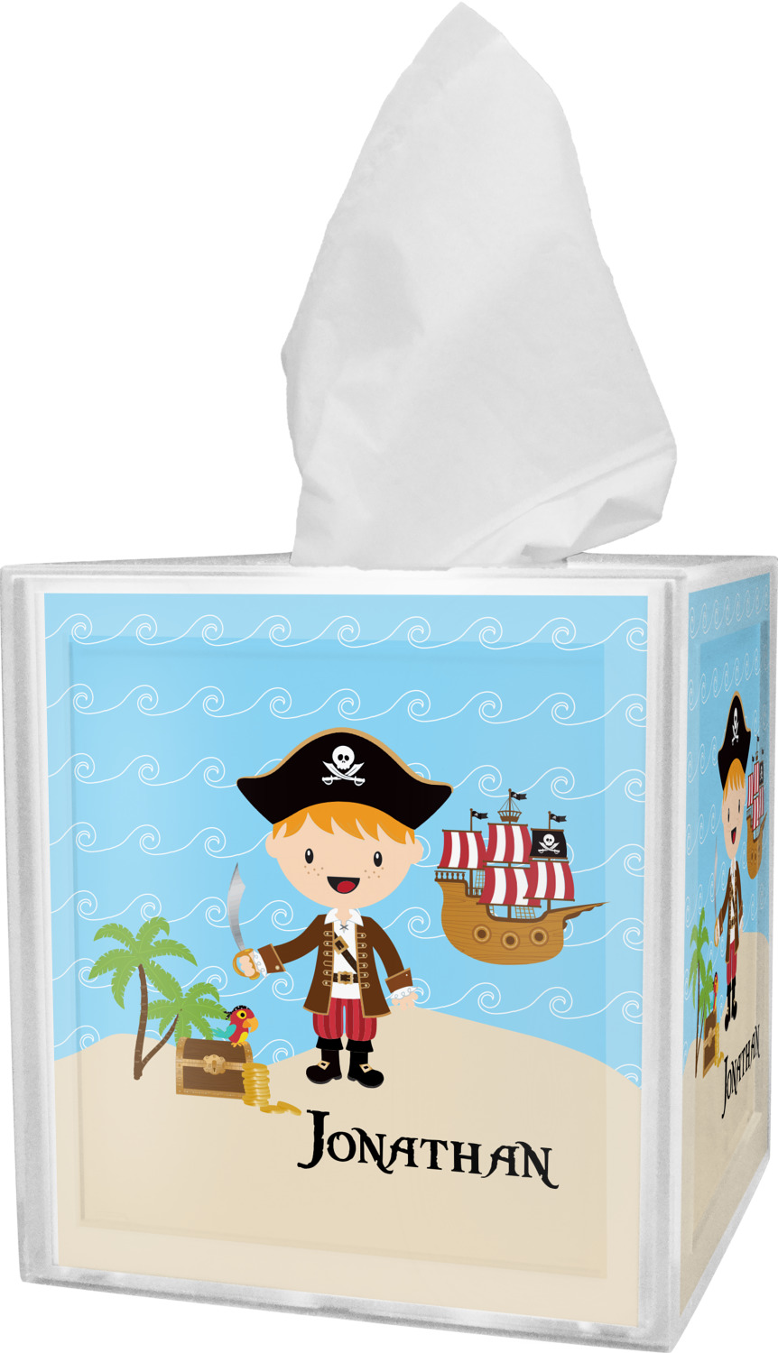 Pirate Scene Tissue Box Cover (Personalized) - YouCustomizeIt