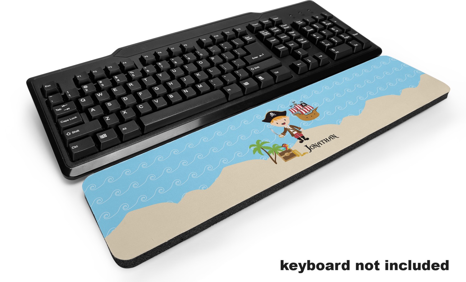 Custom Pirate Scene Keyboard Wrist Rest (Personalized) | YouCustomizeIt