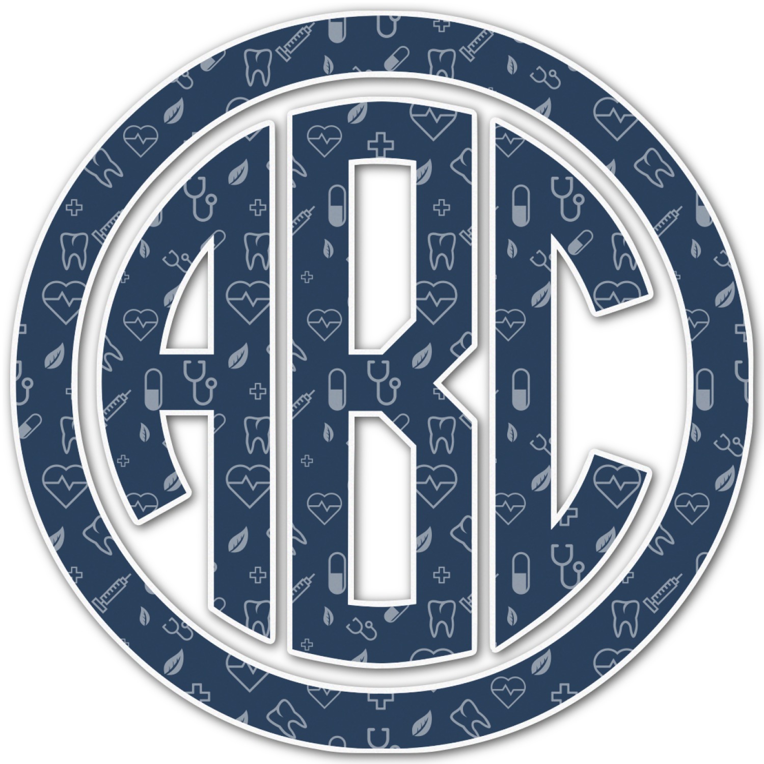 Custom Medical Doctor Monogram Decal - Medium (Personalized ...