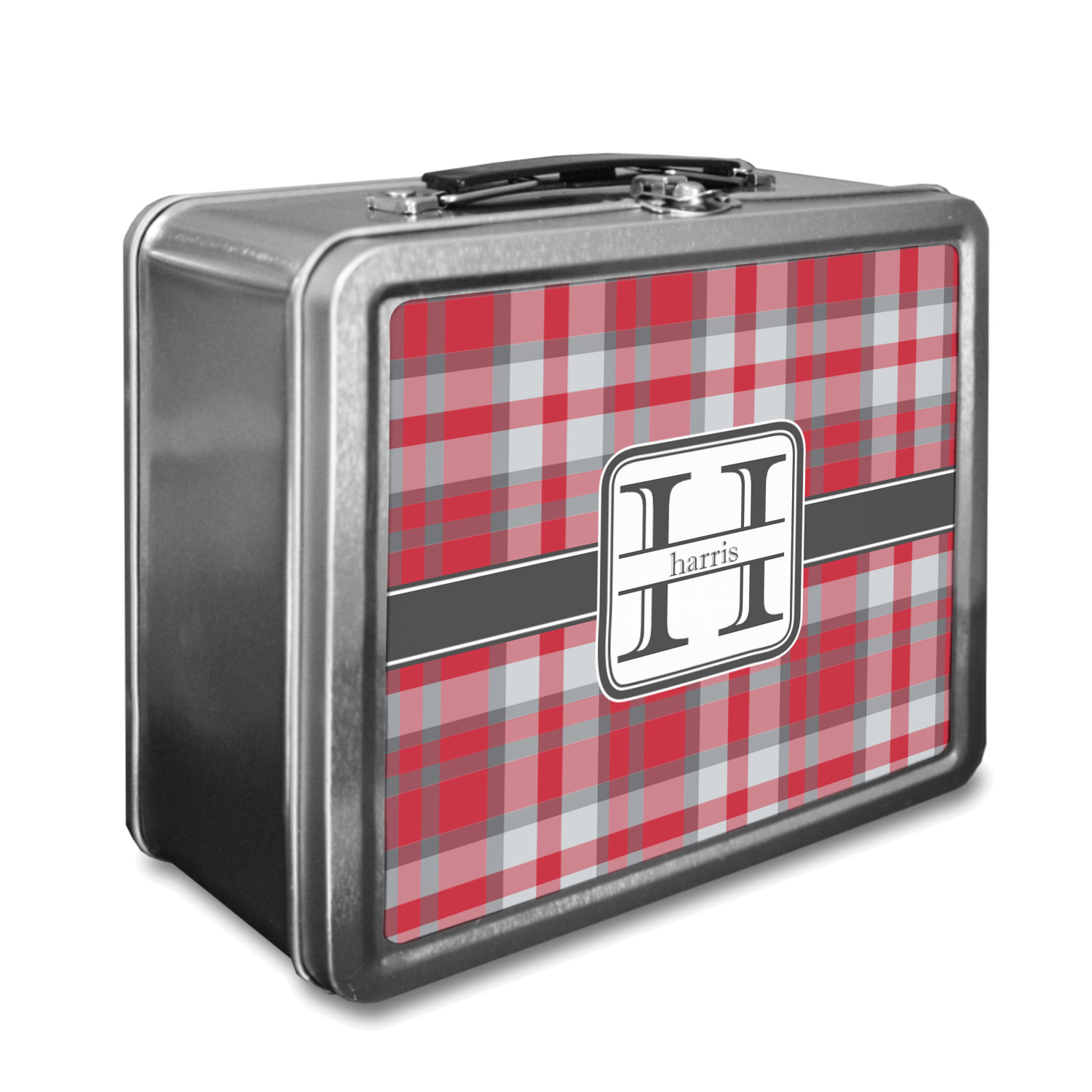 Red & Gray Plaid Lunch Box (Personalized) - YouCustomizeIt