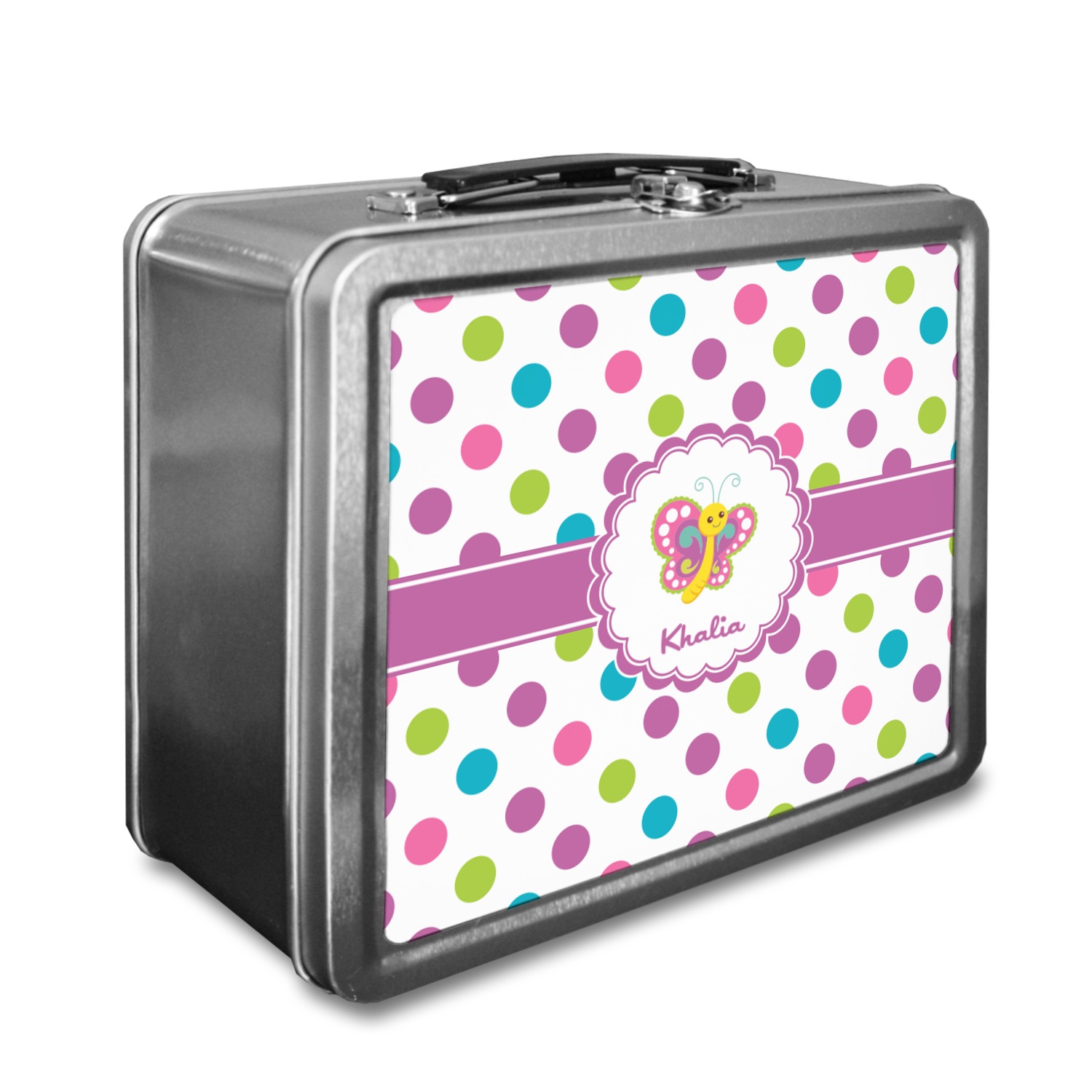 Polka Dot Butterfly Lunch Box (Personalized) - YouCustomizeIt