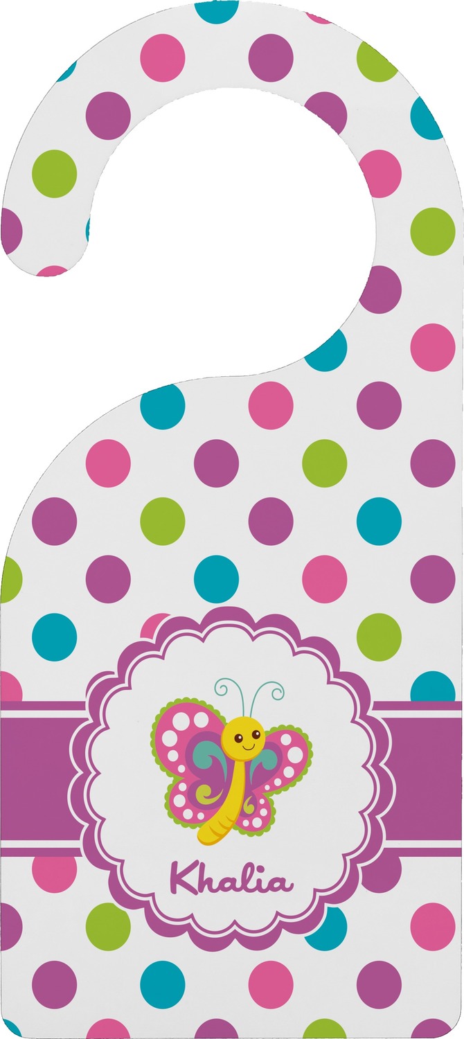 Polka Dot Butterfly Door Hanger (Personalized) - YouCustomizeIt