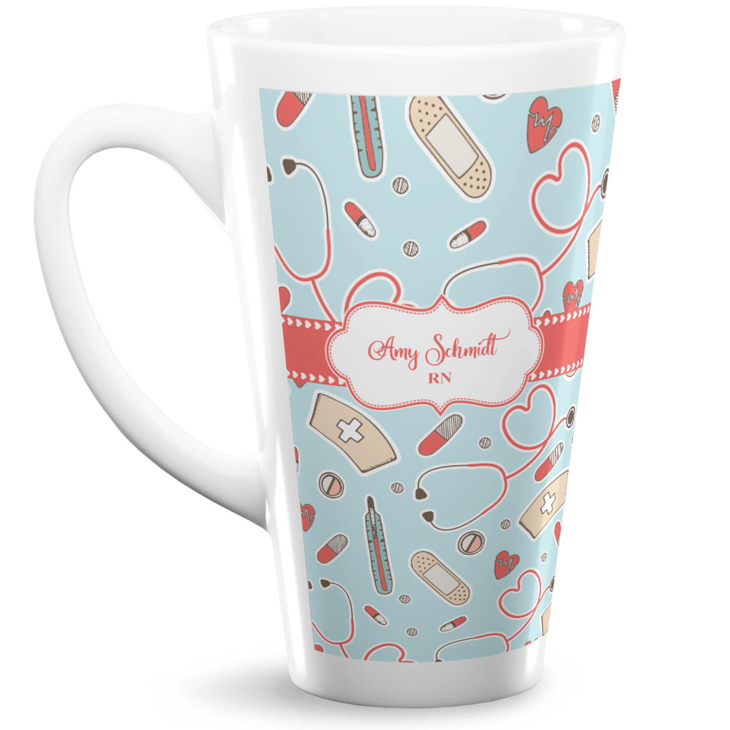 Custom Nurse 16 Oz Latte Mug (Personalized) | YouCustomizeIt
